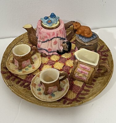 Decorative Miniature Mini Tea Set Dog, Cat Mouse Quilt 10 Pieces | eBay