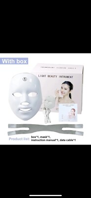 7 Colors LED Photon Facial Mask Skin Rejuvenation PDT LED Light Therapy ...