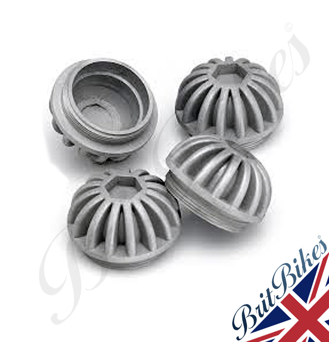 TRIUMPH PRE UNIT WEBCO STYLE CAST CUSTOM STARBURST ROCKER CAPS (SET 4 ...