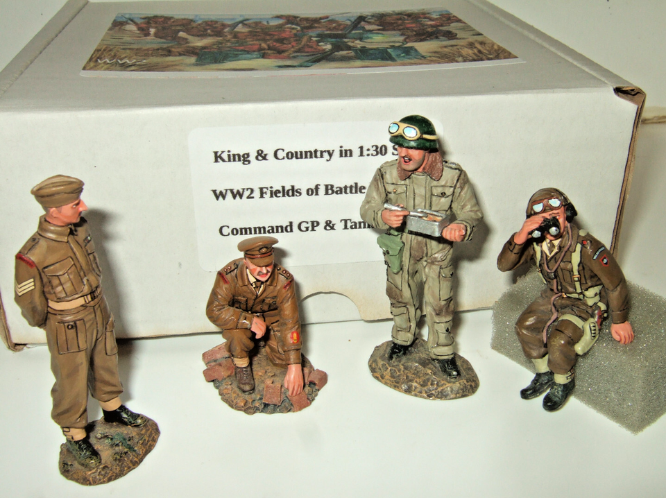 King & Country WW2 Fields of Battle Range, Command Gp & Tank Commander ...