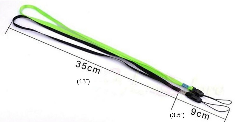 5x BLACK Neck Strap Lanyard for Mp3 Cell Phone USB Flash Drive ID 16 ...