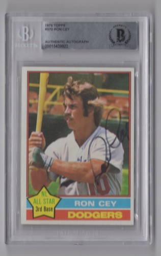 1976 TOPPS RON CEY ROOKIE AUTO BECKETT LOS ANGELES DODGERS #370 | eBay