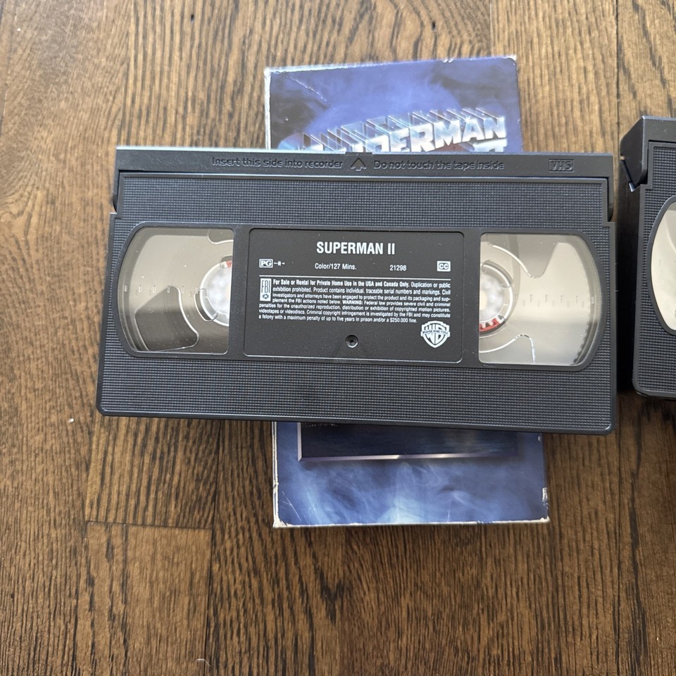 Superman Movie VHS Special Edition And Superman 2 VHS 2 Movie Lot ...
