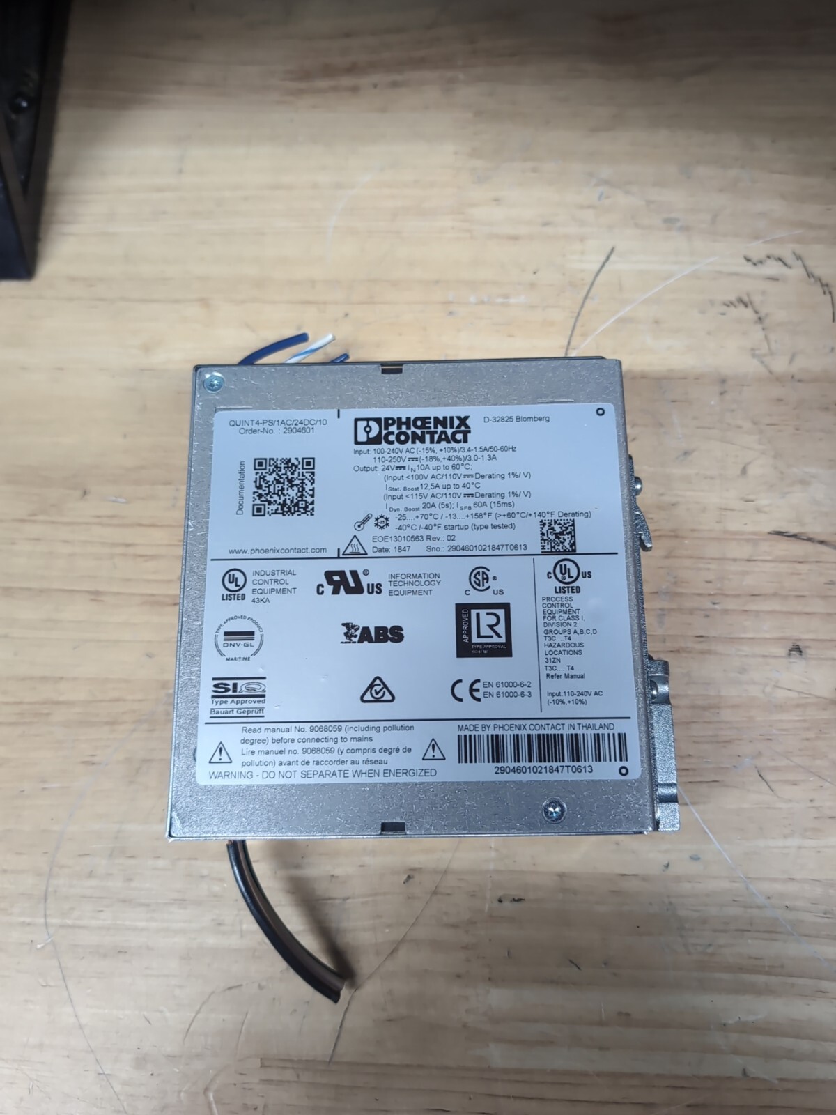 Phoenix Contact Model: QUINT4-PS/1AC/24DC/10 Power Supply. Order-No ...