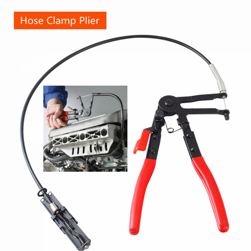 Car Flexible Wire Long Hose Clamp Pliers Straight Tube Bundle Clamp ...