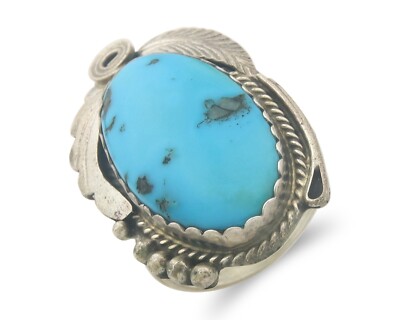 Vintage Navajo Ring 925 Sterling Authentic Turquoise Signed Justin ...
