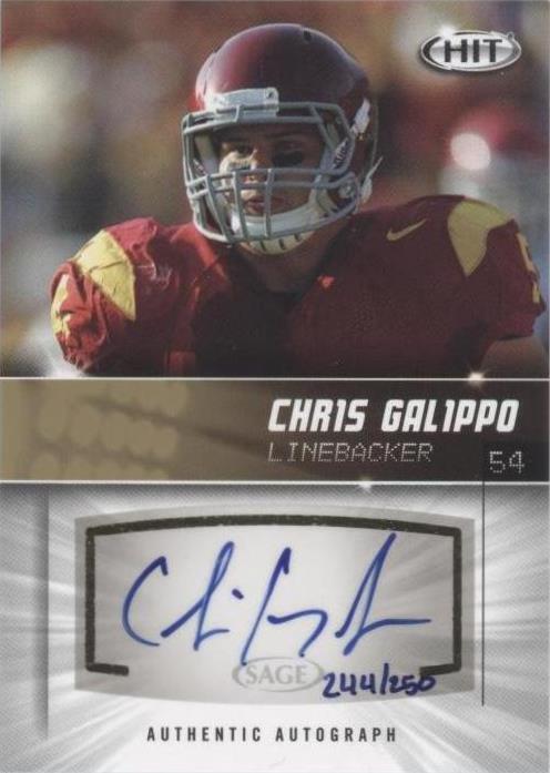 2012 SAGE Hit - Autographs Chris Galippo #A34 Gold /250 (AU, RC) for ...