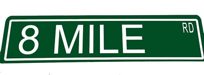 Custom Metal Street Sign "Eight Mile Rd" Car Garage Man Cave Bike 41015 ...