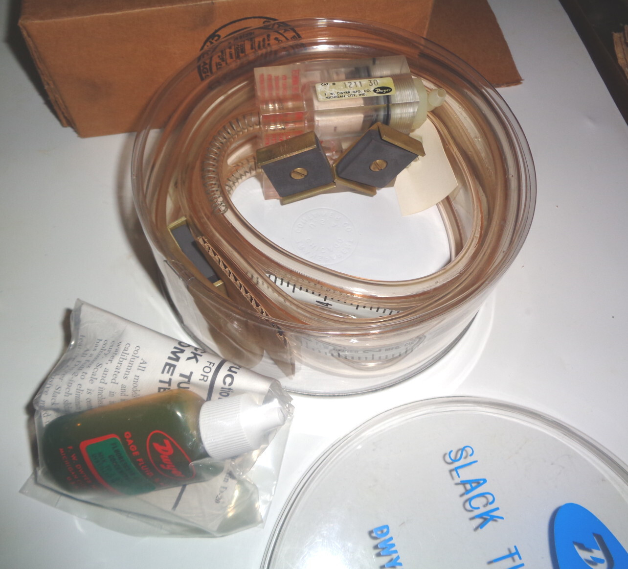 NOS Vintage Dwyer Instruments Slack Tube Manometer 1211-30 Box ...