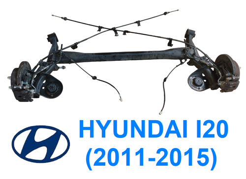 I20 REAR SUSPENSION TORSION AXLE CALIPER BRAKE DISC HUB HOSE CABLE ABS ...