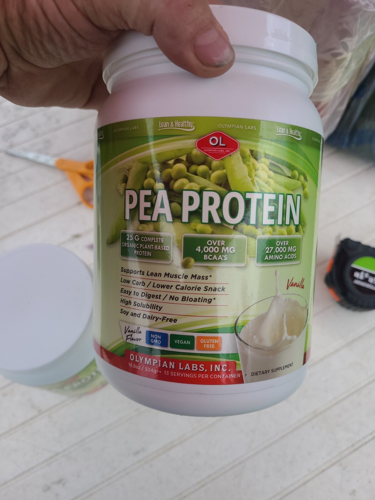 Olympian Labs Pea Protein Lean Muscle Mass Plant Based 18. 8oz ...