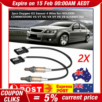 2X Oxygen O2 Sensor 025800570 For Holden Commodore VT VU VX VY VS V8 ...