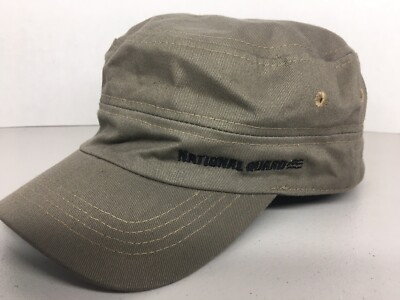 Military Style National Guard Hat Light Brown Embroidered | eBay