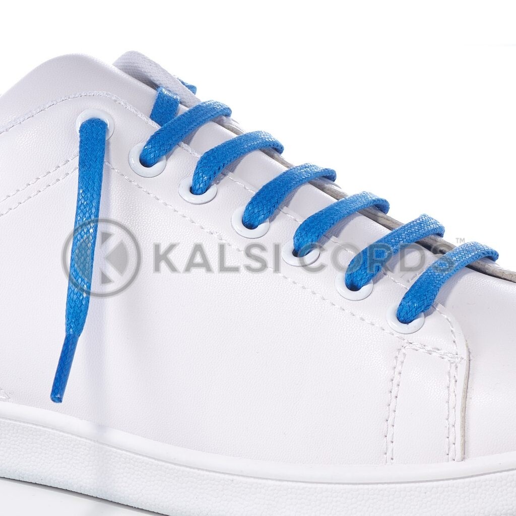 6mm FLAT WAXED COTTON SHOE LACES PREMIUM QUALITY FOR TRAINER BOOT ...