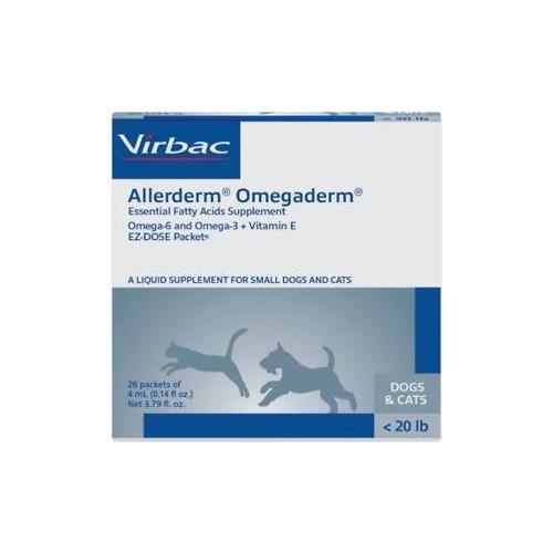 Allerderm OmegaDerm For Cats & Dogs 20 lbs, 28 Packets of 4 ml BLUE ...