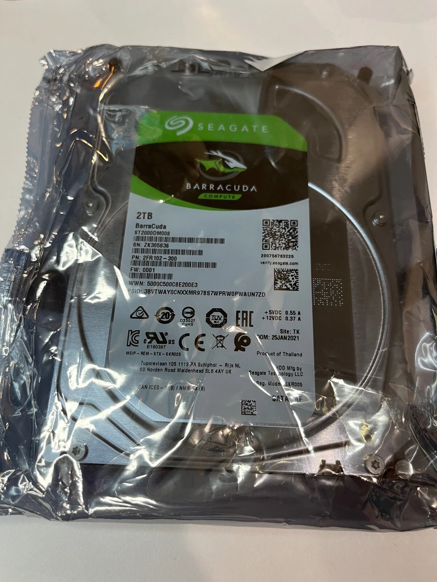 GREEN Seagate Barracuda 2Tb Hdd, Memory Size: 2000GB