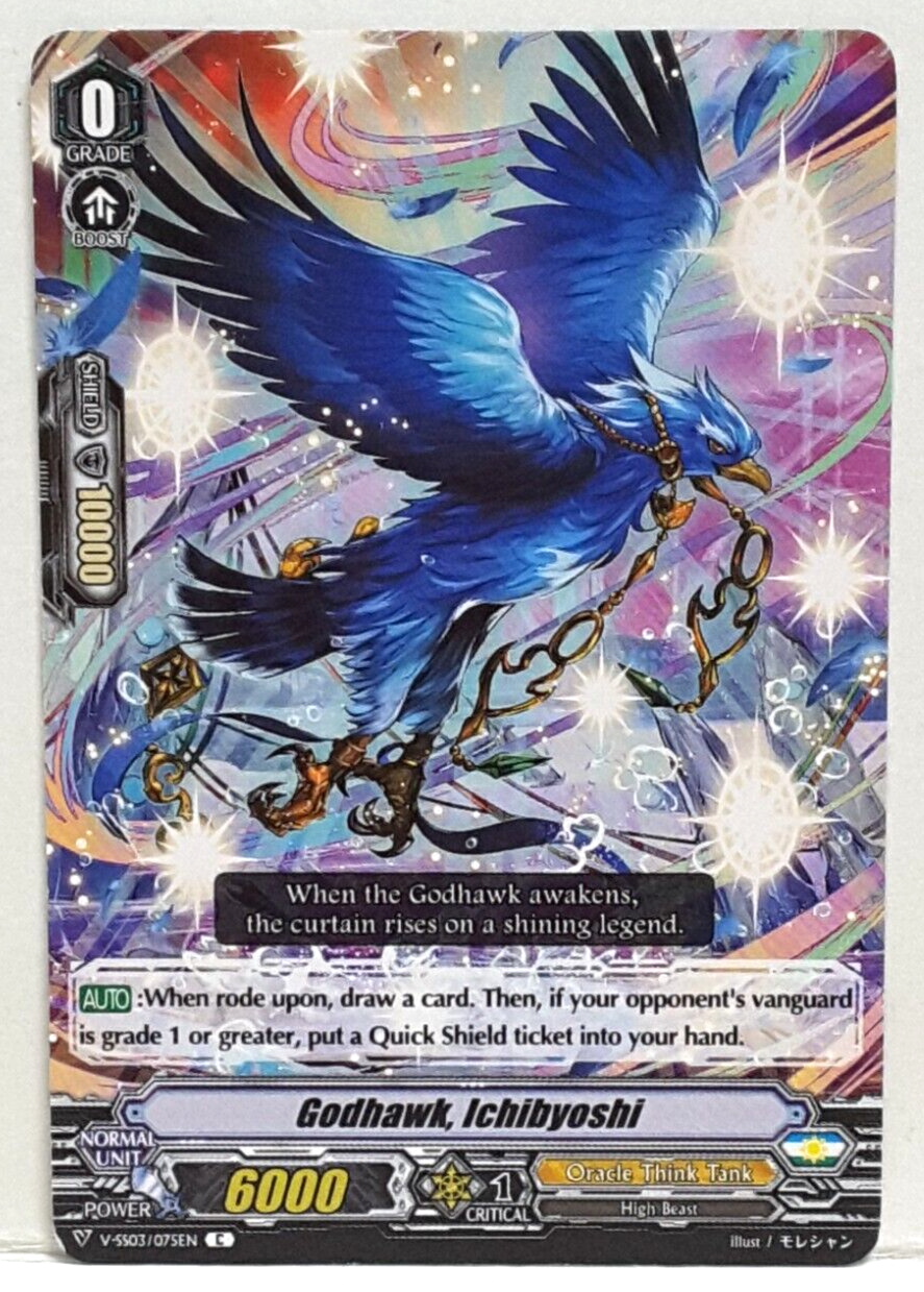 Cardfight Vanguard Godhawk, Ichibyoshi V-SS03/075EN C Oracle Think Tank ...