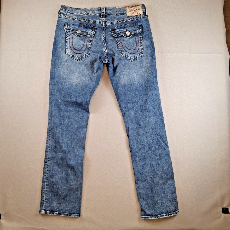 True Religion 38x34 'Ricky Relaxed Straight' Men's Denim Jeans - 106383 ...