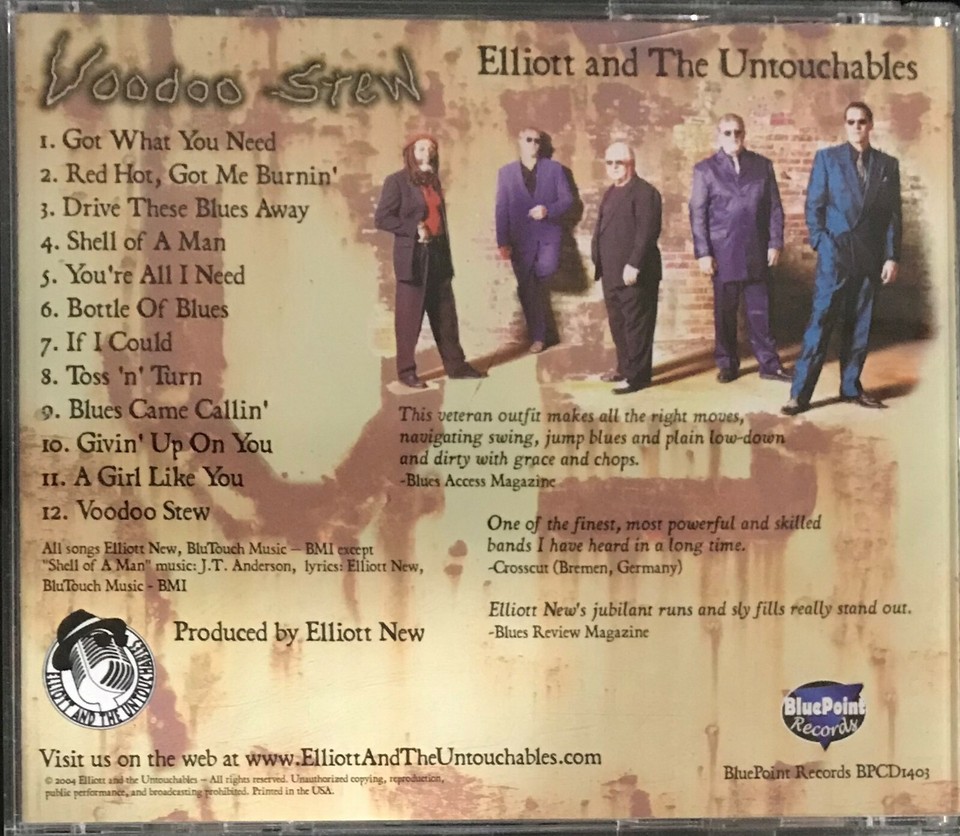 Elliott And The Untouchables- Voodoo Stew- CD- Like New | eBay