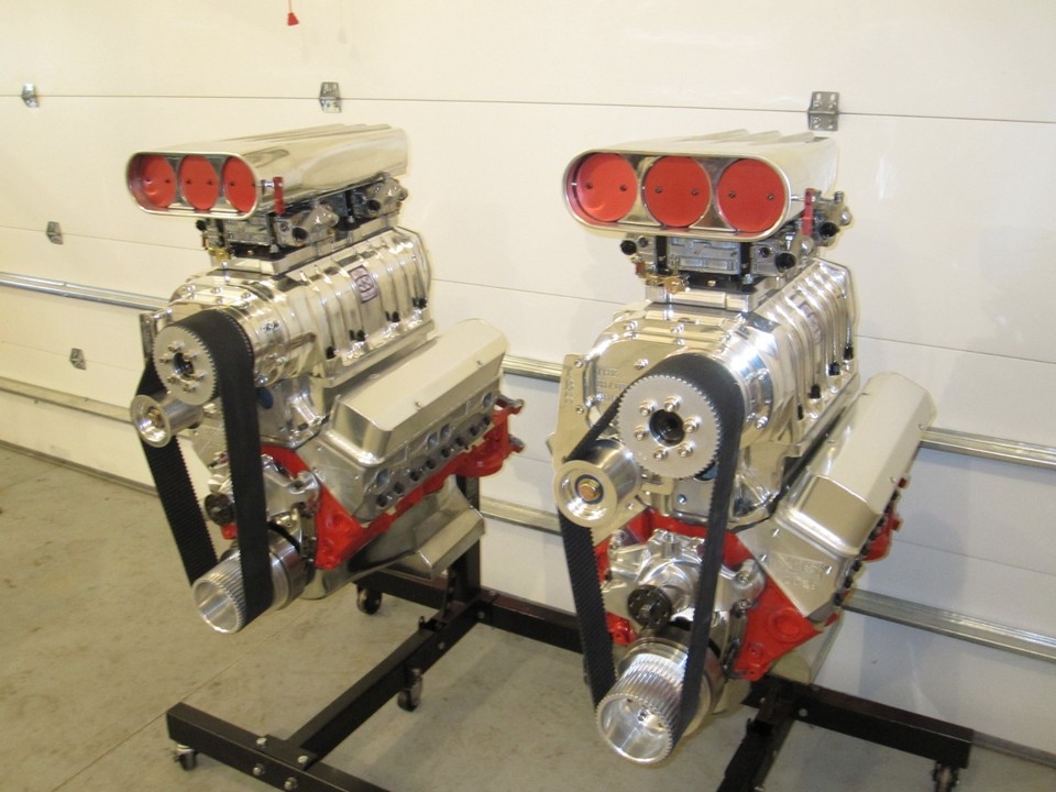 383 SMALL BLOCK CHEVY SUPERCHARGER BLOWER COMP CAM SRP PISTONS 550 + HP ...