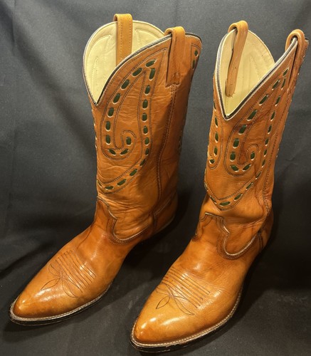 Men’s Bullhide Leather Boots, Size 10, Brown. Very Nice Condition! | eBay