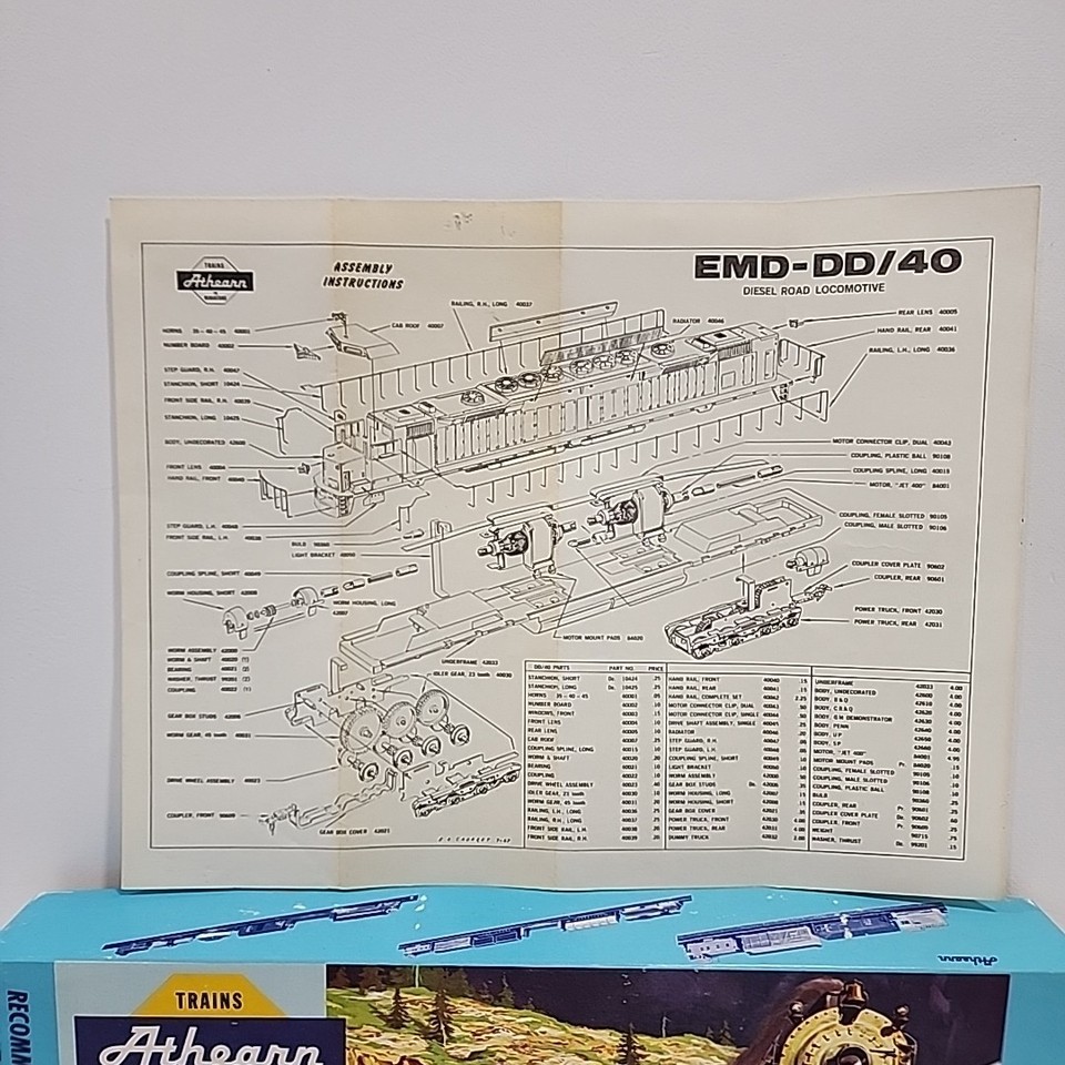 Athearns HO Scale 9002 PRR Pennsylvania RR DD40 Locomotive Train EMD-DD ...