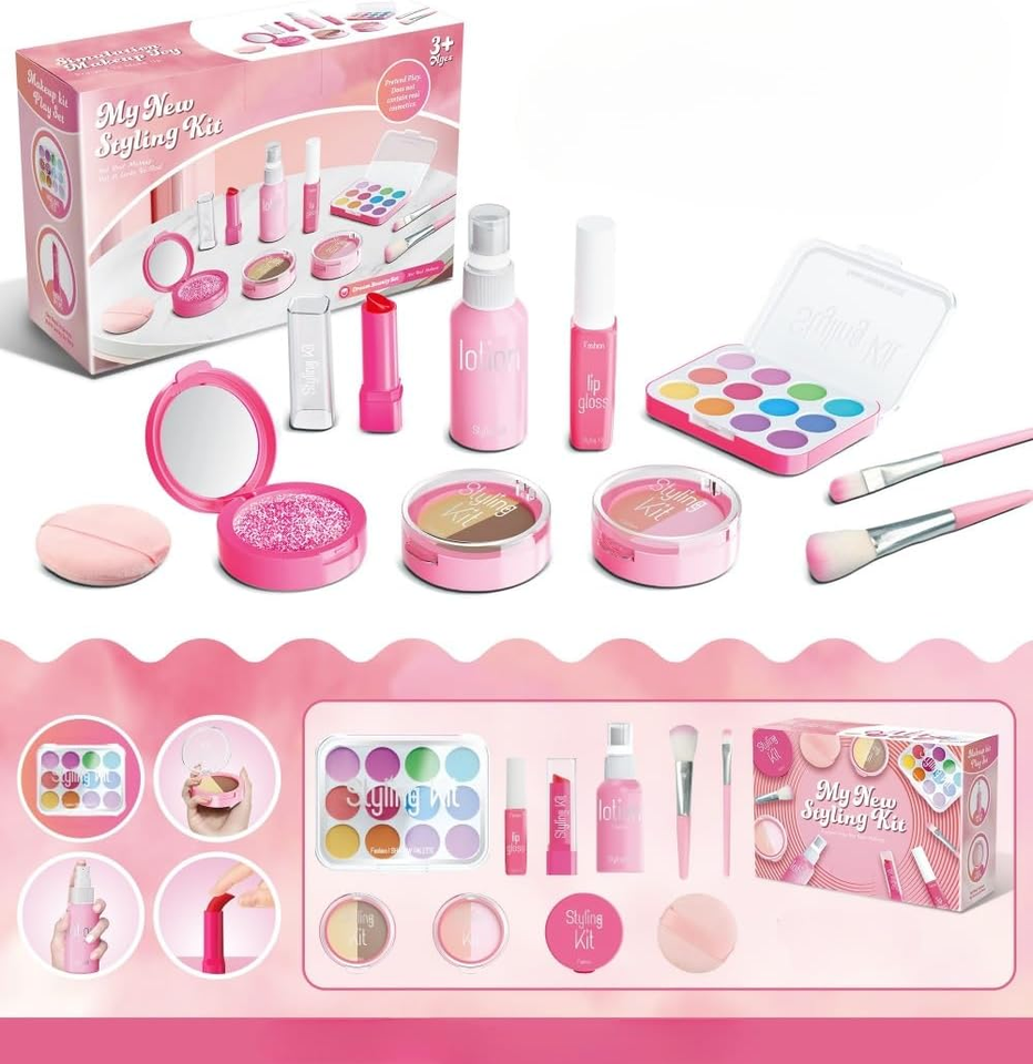 Kids Makeup Toy for Girls, Play Makeup Kit, Pretend Makeup for Toddles ...