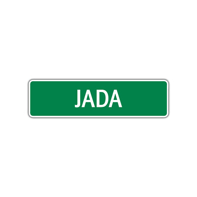 Jada Girls Name Letter Printed Label Wall Art Decor Novelty Aluminum ...
