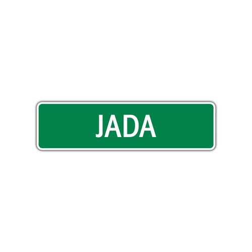 Jada Girls Name Letter Printed Label Wall Art Decor Novelty Aluminum ...