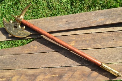 16th Century German Battle Axe - Medieval - Half Moon - Viking - Denix ...