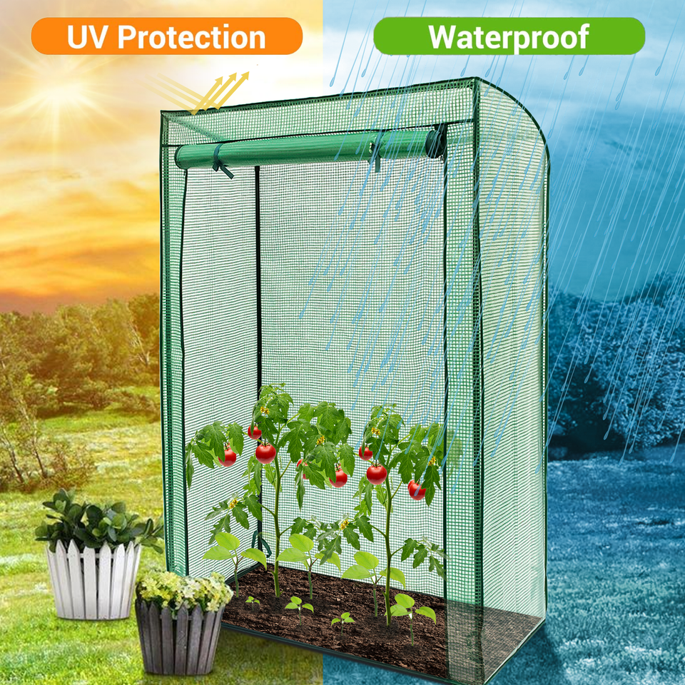 Weatherproof 4-Tier Greenhouse,Slanted and Gable Tomato Greenhouse for ...