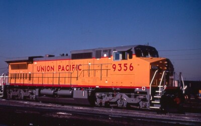 Railroad Slide - Union Pacific #9356 Locomotive Vintage Freight Train ...