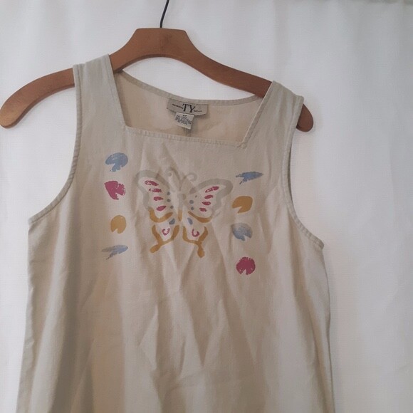 Original TY wear 90s vintage linen butterfly dress - Gem