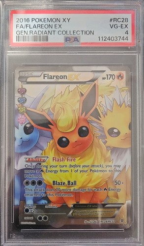 Flareon EX (Full Art) RC28-32 Generations: Radiant Collection Holo for ...
