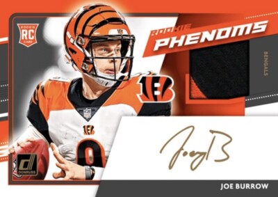 2020 Donruss Joe Burrow Rookie Patch Auto RPA RC NFL Blitz Digital Card ...