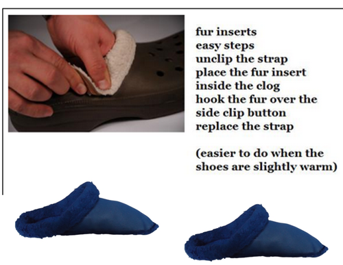 Replacement Crocs Fur Insoles Liners Furry Inserts For Mammoth Crocs ...