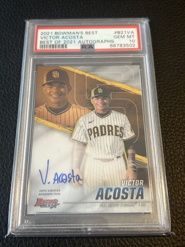 2021 Bowman’s Best Victor Acosta Auto PSA 10 GEM MT #B21VA | eBay