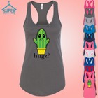 HUGZ Women Funny Tank Top Hug Cactus Womens Tee Shirt Lady Funny Party ...