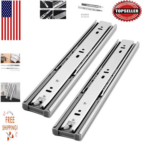 Full Extension Drawer Runners - Heavy-Duty 16" Soft Close Mechanism, 1 ...