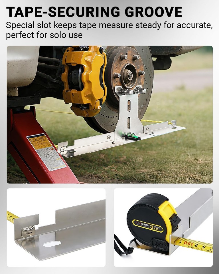 Upgraded Heavy Duty Wheel Alignment Tool Kit with Tape Measures ...