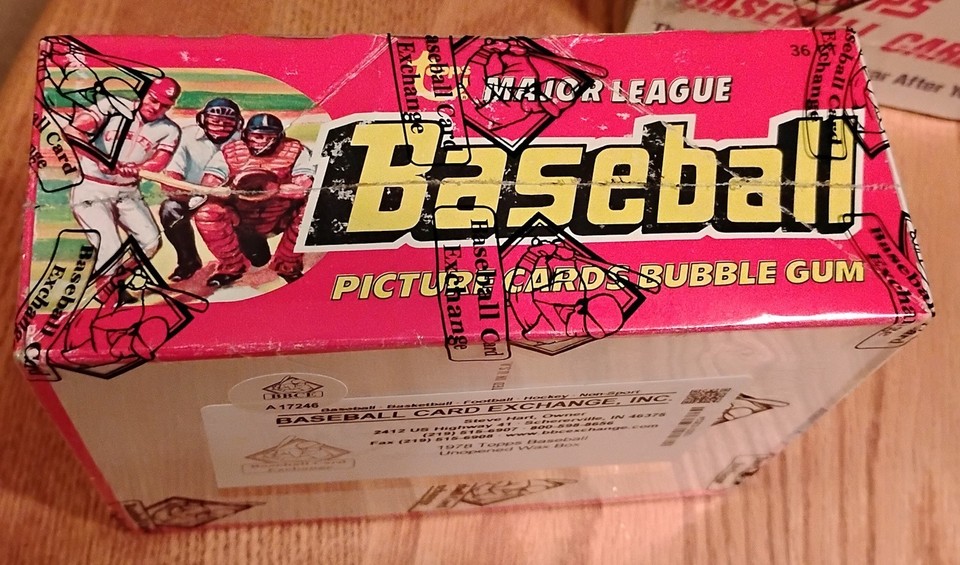 1978 Topps Baseball: 36 Pack Wax Box, High End Display Box, BBCE ...