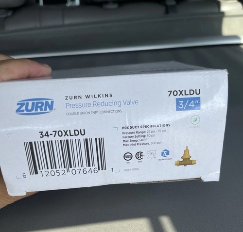 3/4” Zurn Wilkins 70XLDU Pressure Reducing Valve New In Box | eBay