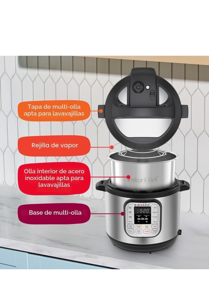 Instant Pot Duo Electric Pressure Cooker Stainless Steel Multi-Cooker ...