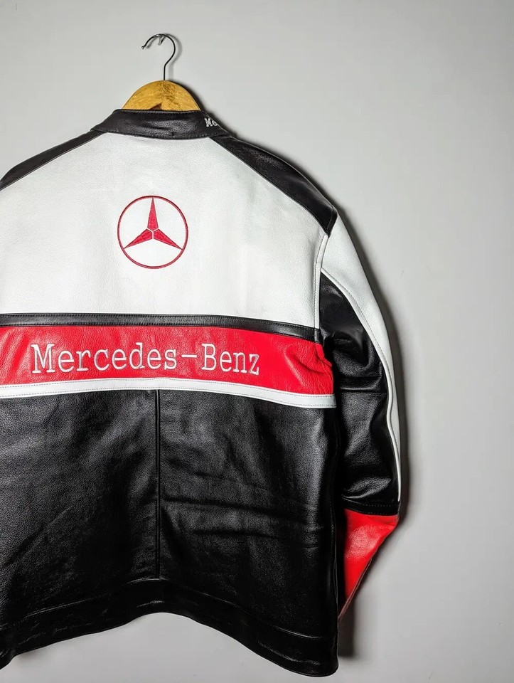 Mercedes Leather Jacket Vintage Mercedes Racing Jacket Biker Racing ...