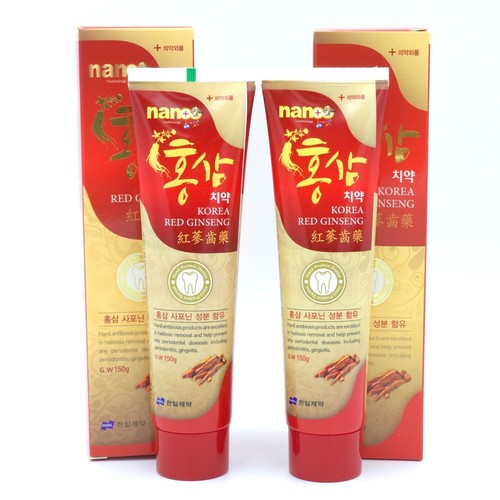 HANIL Korean Red Ginseng Toothpaste 150g x 2ea Saponin Whitening K ...