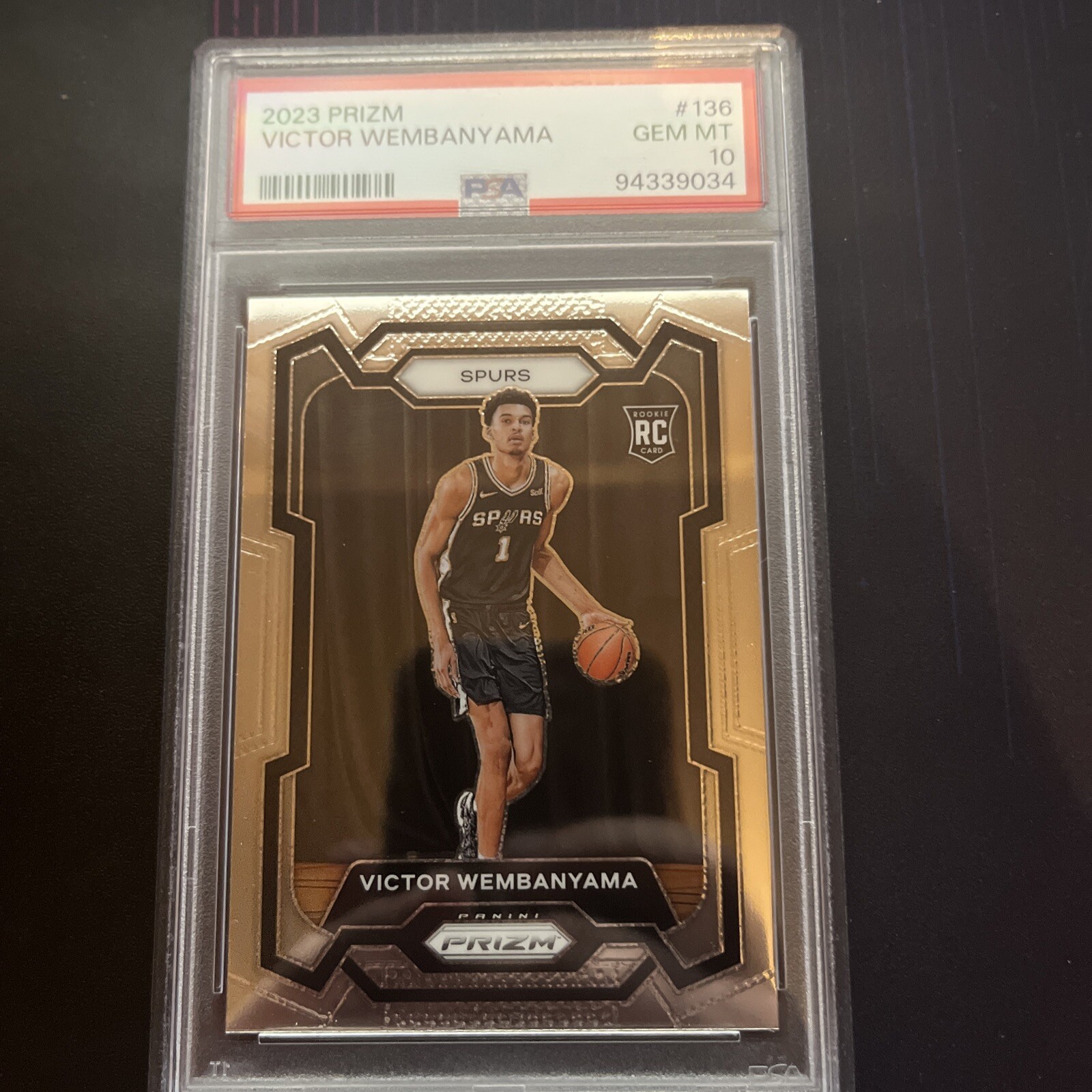 2023-24 Panini Prizm Victor Wembanyama Base Rookie Card RC #136 Spurs ...