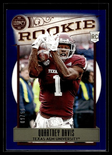 Quartney Davis 2020 Panini Legacy Blue Rookies Card /50 #179 | eBay