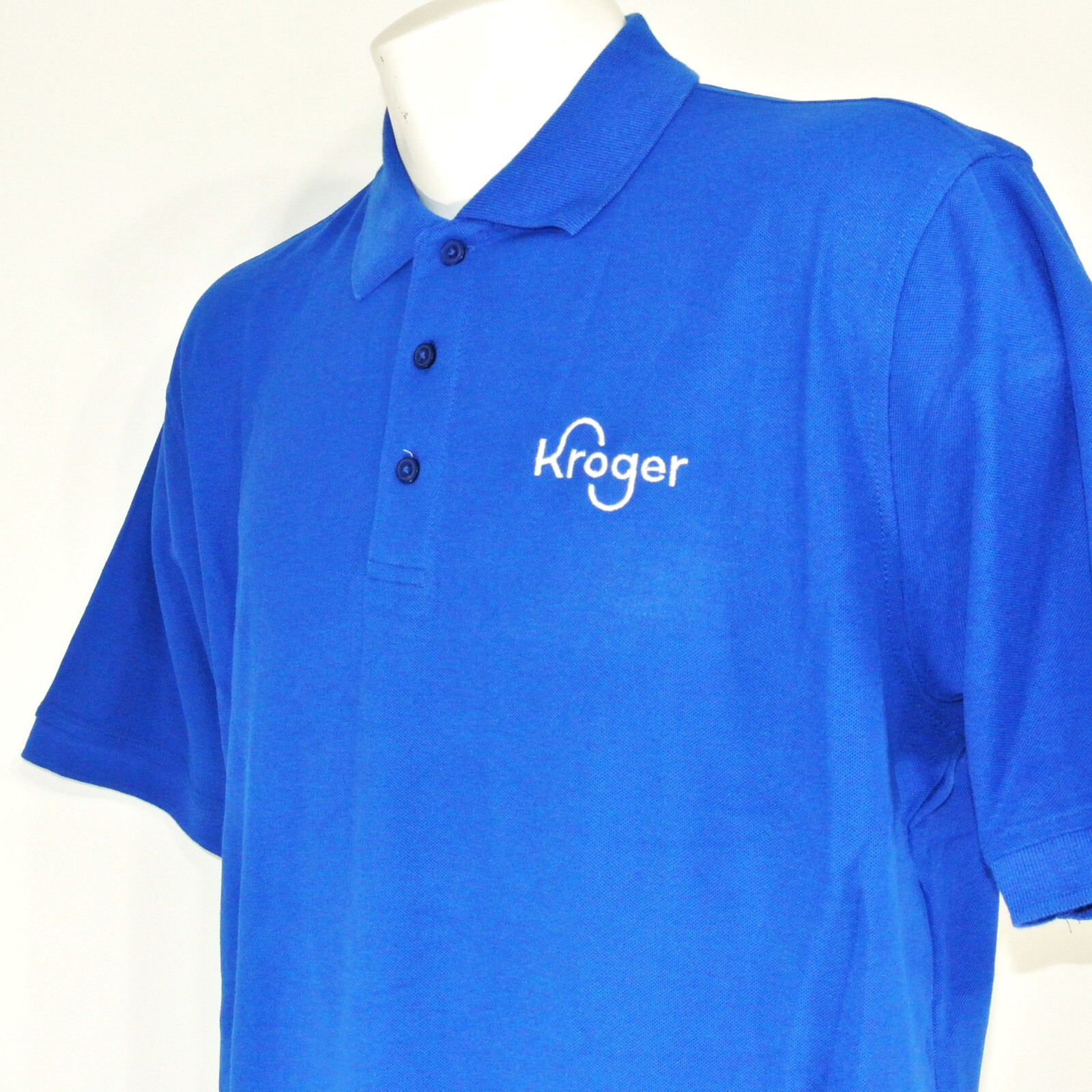 KROGER Grocery Store Manager / Employee Uniform Polo Shirt Blue Size L ...