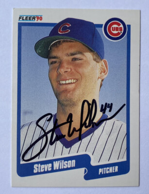 Steve Wilson Signed Fleer #49 1990 Card Chicago Cubs Auto MLB RAD | eBay