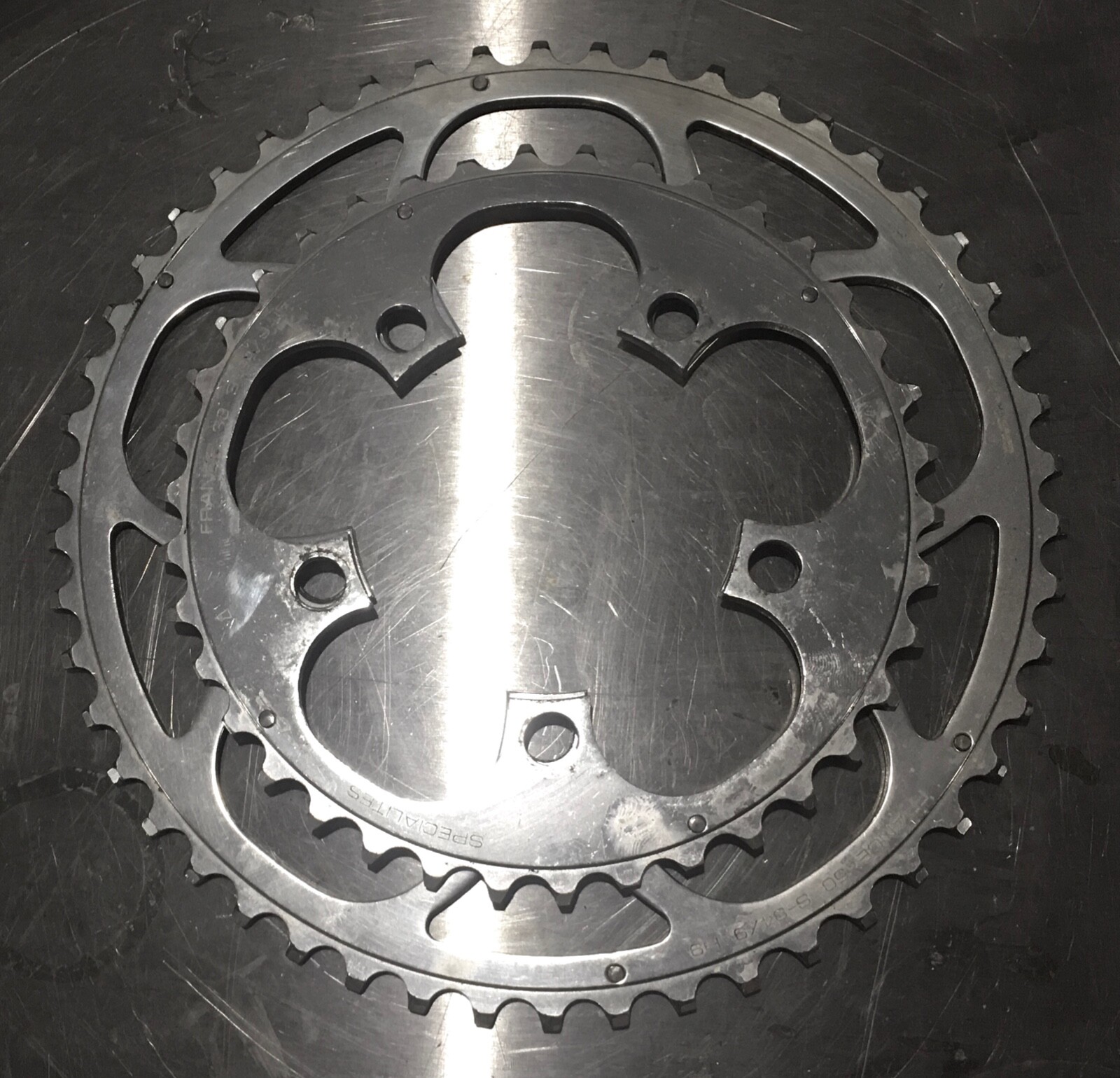 RARE! TA Specialites 50T x 94BCD and 38T x 94BCD Crank Set Chain Rings ...